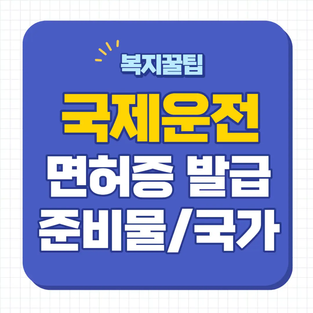 국제운전면허증 온라인 발급 방법 8500원 비용 준비물 이용가능 국가 인천공항 면허증발급 유효기간